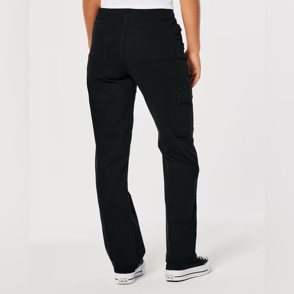 Hollister | Pants & Jumpsuits | Hollister Black Ultra Highrise Cargo ...